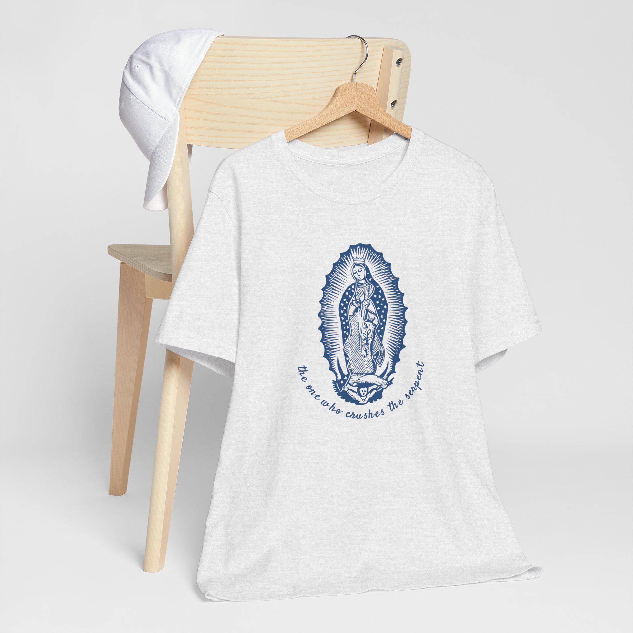 Catholic Virgin Mary Monochromatic Tee, Marian Devotee Shirt, Religious ...
