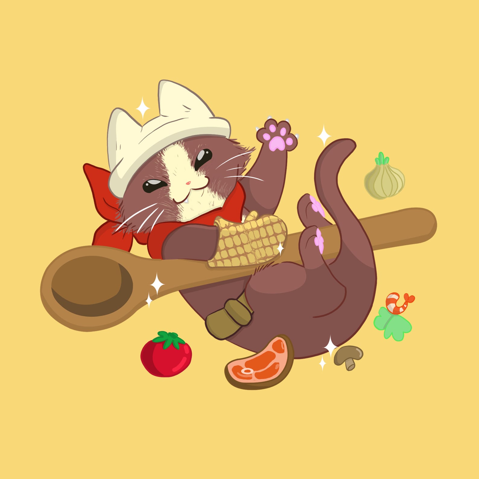 Monster Hunter Palico Chef 7x8cm Sticker - Etsy