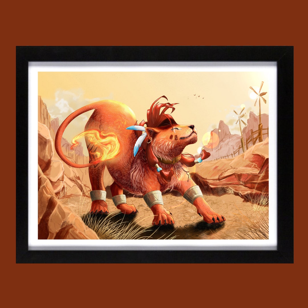 Red XIII Print FFVII Fanart - Etsy