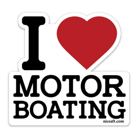 Funny Boat Stickers I Love Motor Boating Sticker Cooler - Etsy