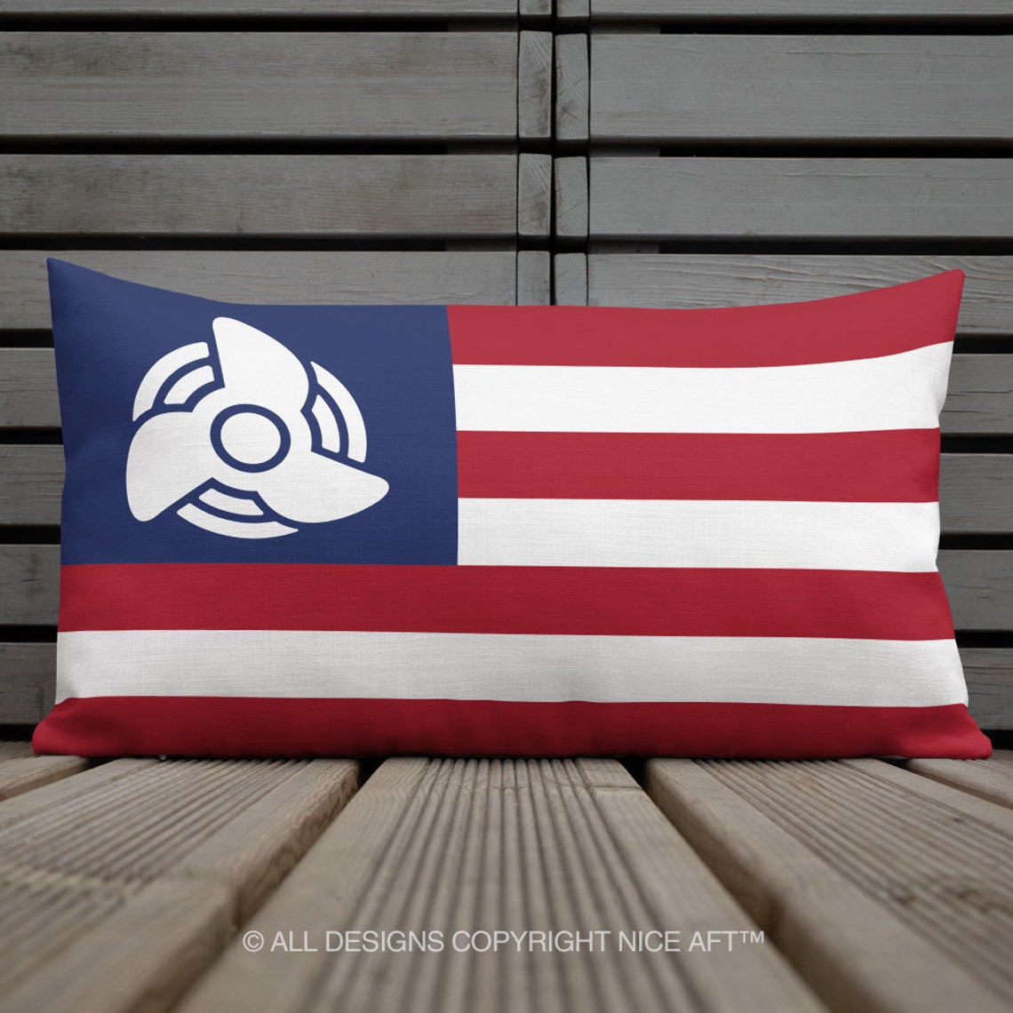 American Flag Prop Pillow 12 X 20 Nautical Pillows Gifts - Etsy