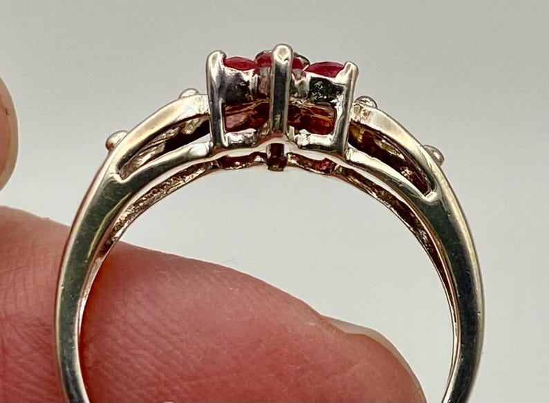 Vintage Helen Andrews Inc Pink Stone Flower in 925 Silver Ring. - Etsy