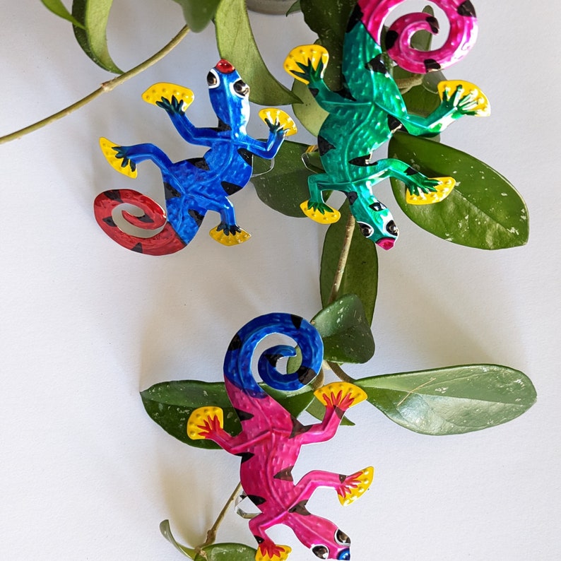Gecko Decoration Wall Art Unique Rainbow Gecko Metal Wall Decor Mexican ...
