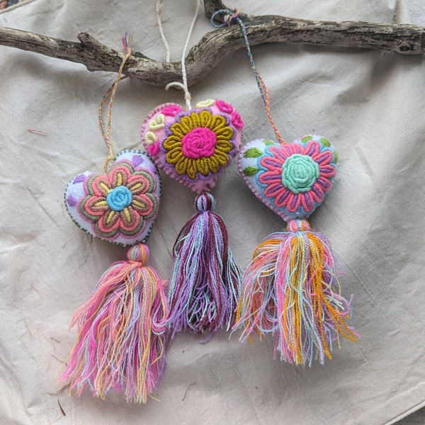Mexican Felt Hearts - Etsy