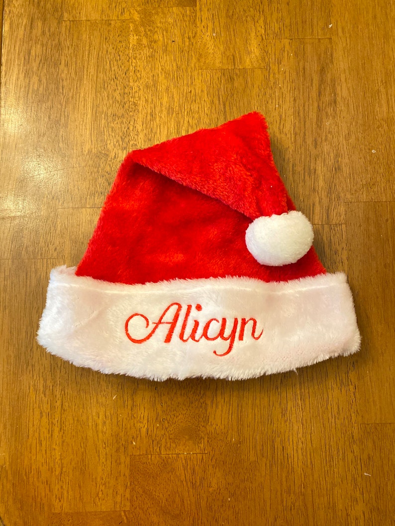 Personalized Santa hat | Etsy