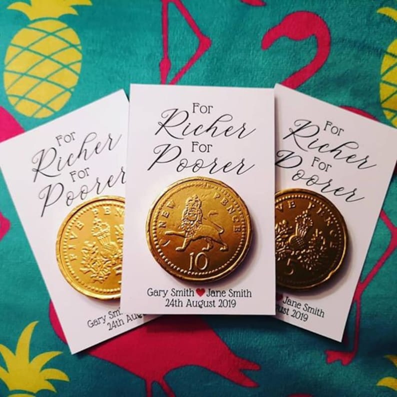 For Richer for Poorer Wedding Favours - Etsy