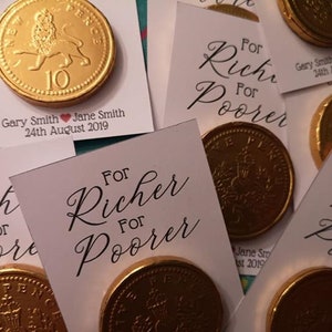 For Richer for Poorer Wedding Favours - Etsy UK
