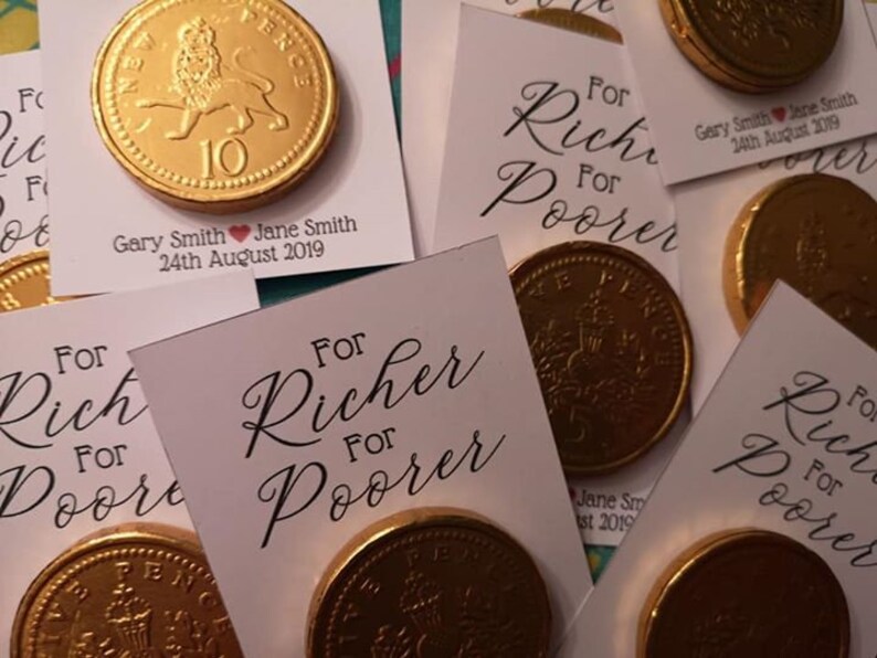 For Richer for Poorer Wedding Favours - Etsy