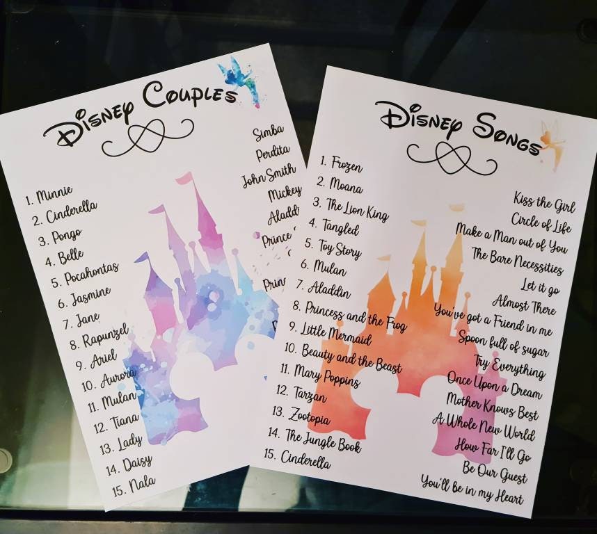 Disney Theme Hen Do Party Game Wedding Game Great Party - Etsy UK