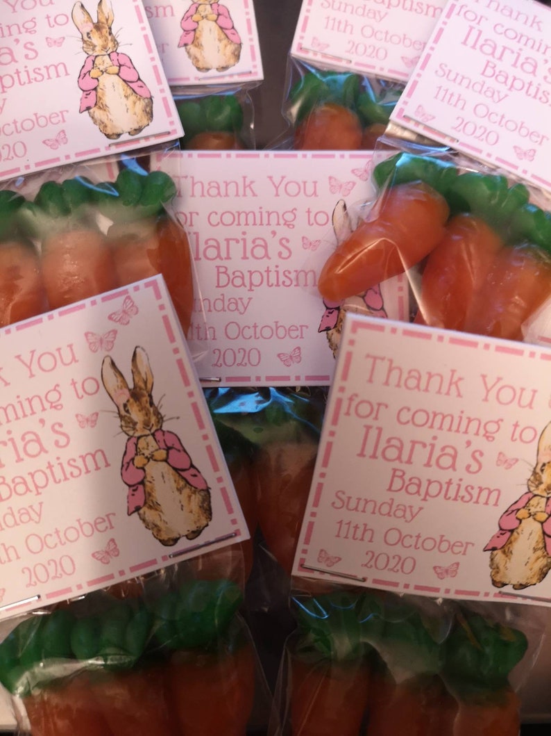 Flopsy Bunny / Peter Rabbit Christening / Baptism Favours Pack - Etsy UK