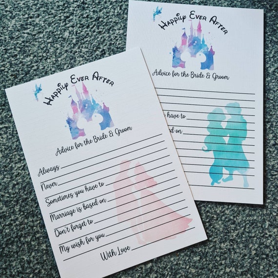 Disney Advice for the Couple Cards | Etsy