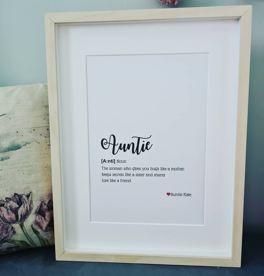 Auntie, Aunt Personalised Dictionary Definition Print - Etsy UK