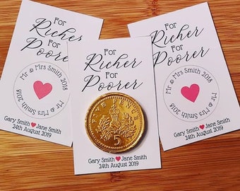 For Richer for Poorer Favours Pack of 10 | Etsy UK