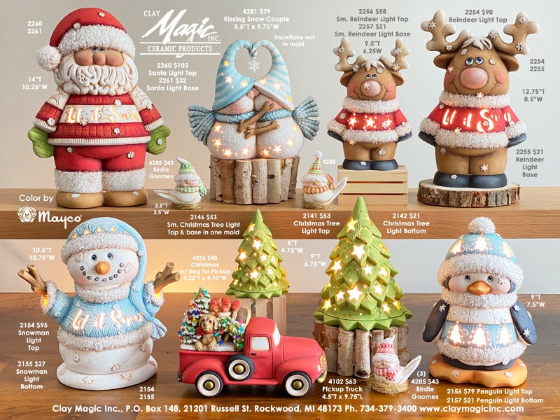 Clay Magic Pottery Ceramic Pottery Bisque Ready to Paint - Etsy