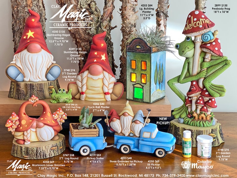 Clay Magic Pottery Ceramic Pottery Bisque Ready to Paint - Etsy