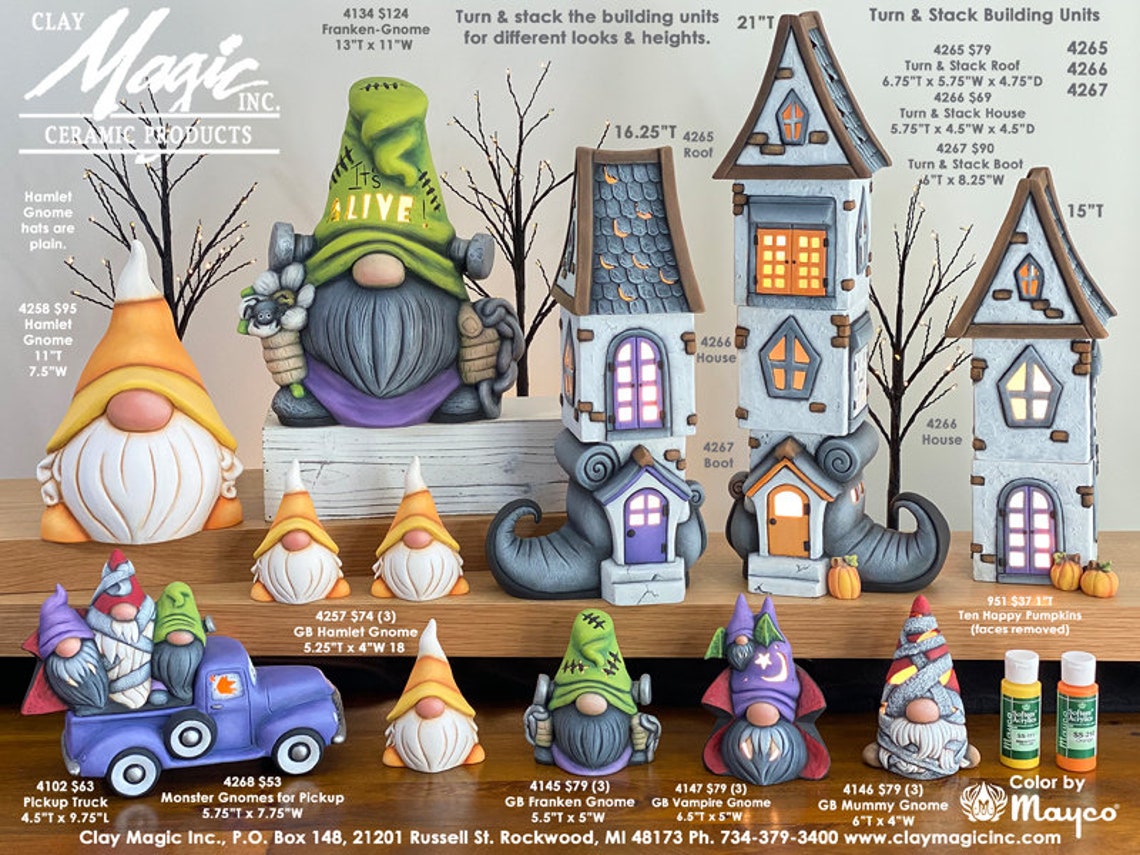 Clay Magic Pottery Ceramic Pottery Bisque Ready to Paint - Etsy