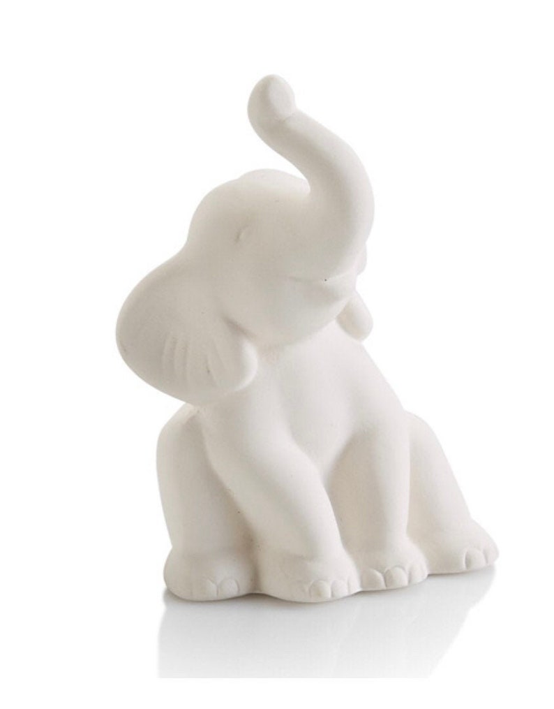 3.75 Elephant Ring Holder Ceramic Pottery Bisque Ready to - Etsy