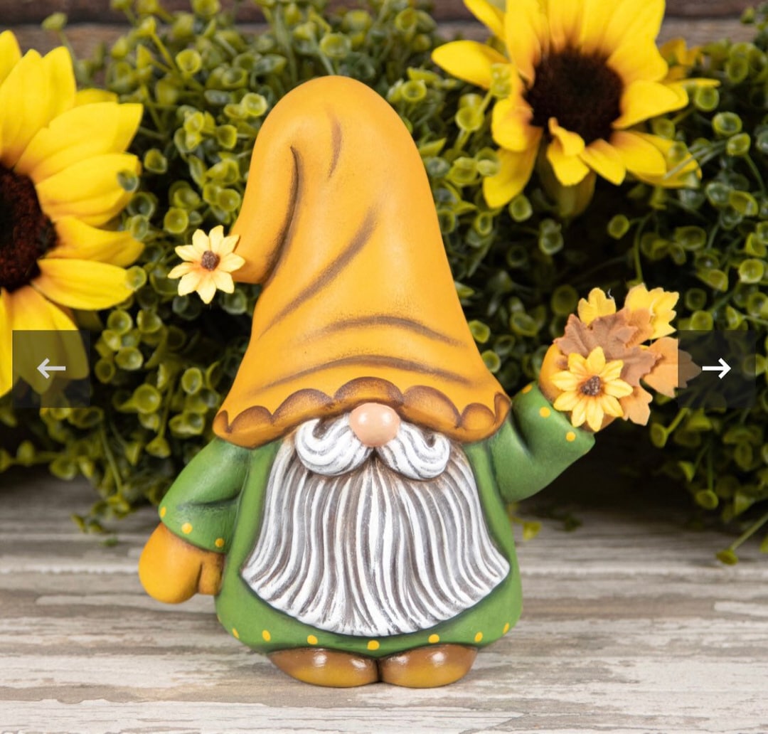 7” Waving Garden Gnome Custom Painted or Diy Custom Painted or , Craft ...