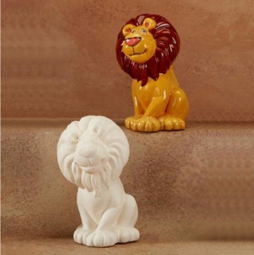 5” Lion Custom Painted or Diy , Craft Kit, Perfect Gift, Paint Your Own ...