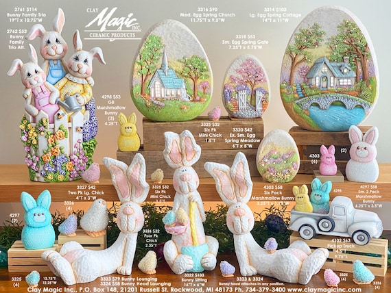 Clay Magic Pottery Ceramic Pottery Bisque Ready to Paint | Etsy