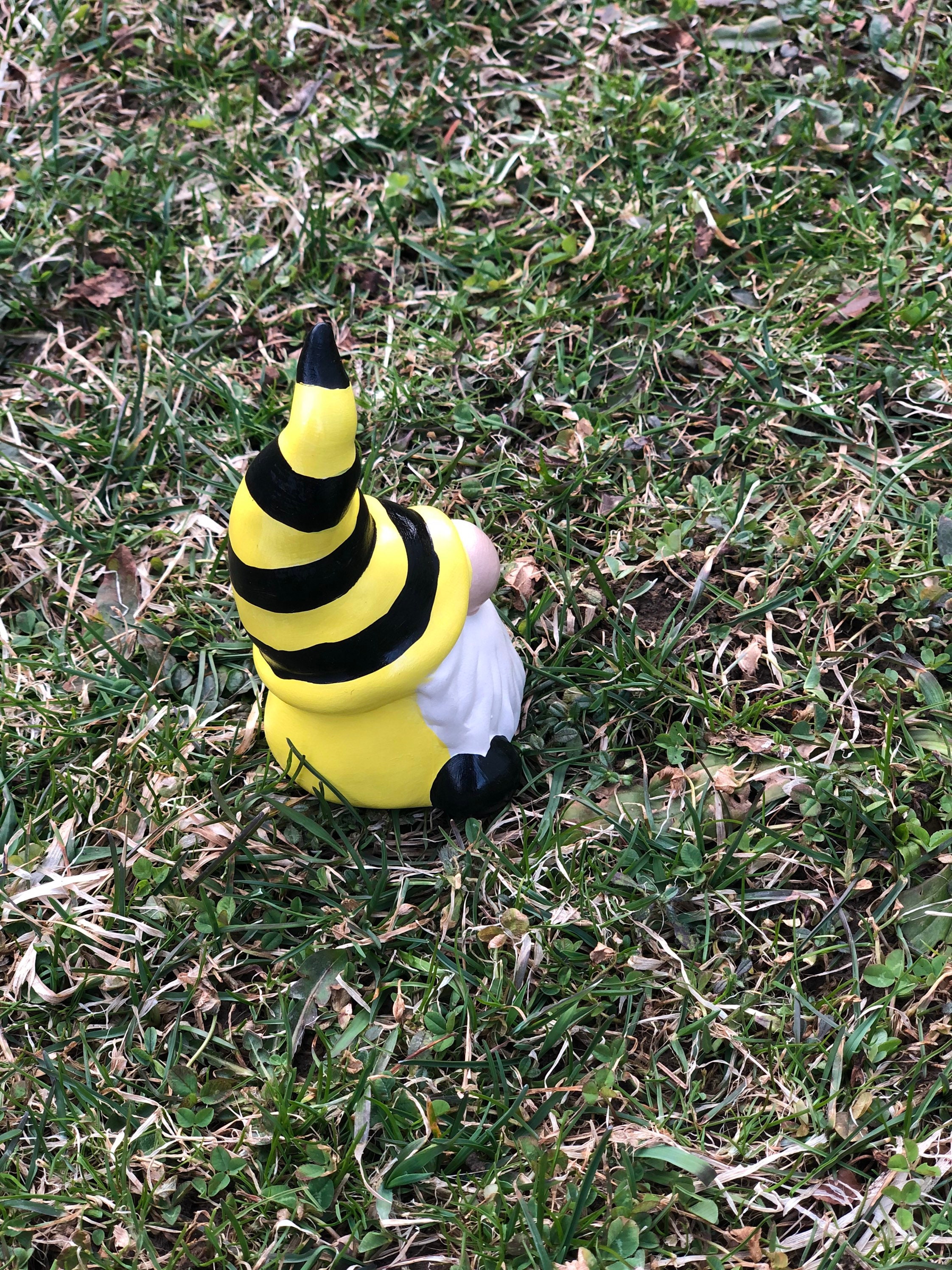 ON SALE Rolly Polly Bumblebee Garden Gnome ceramic pottery | Etsy