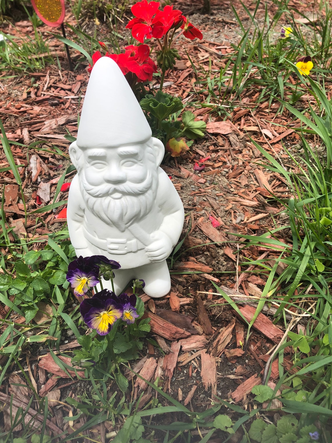 8 On the block Garden Gnome custom painted or diy Custom | Etsy