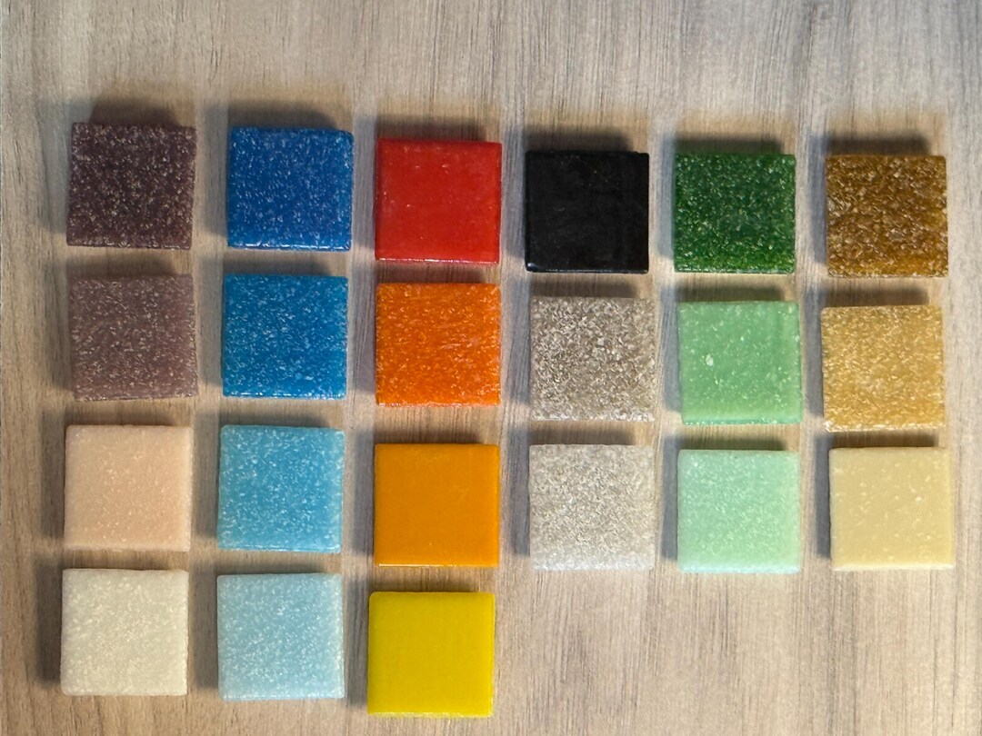 Glass Tiles for Glass Fusing or Mosaics 20 Mm (4/5") Square 4 Mm (1/6 ...