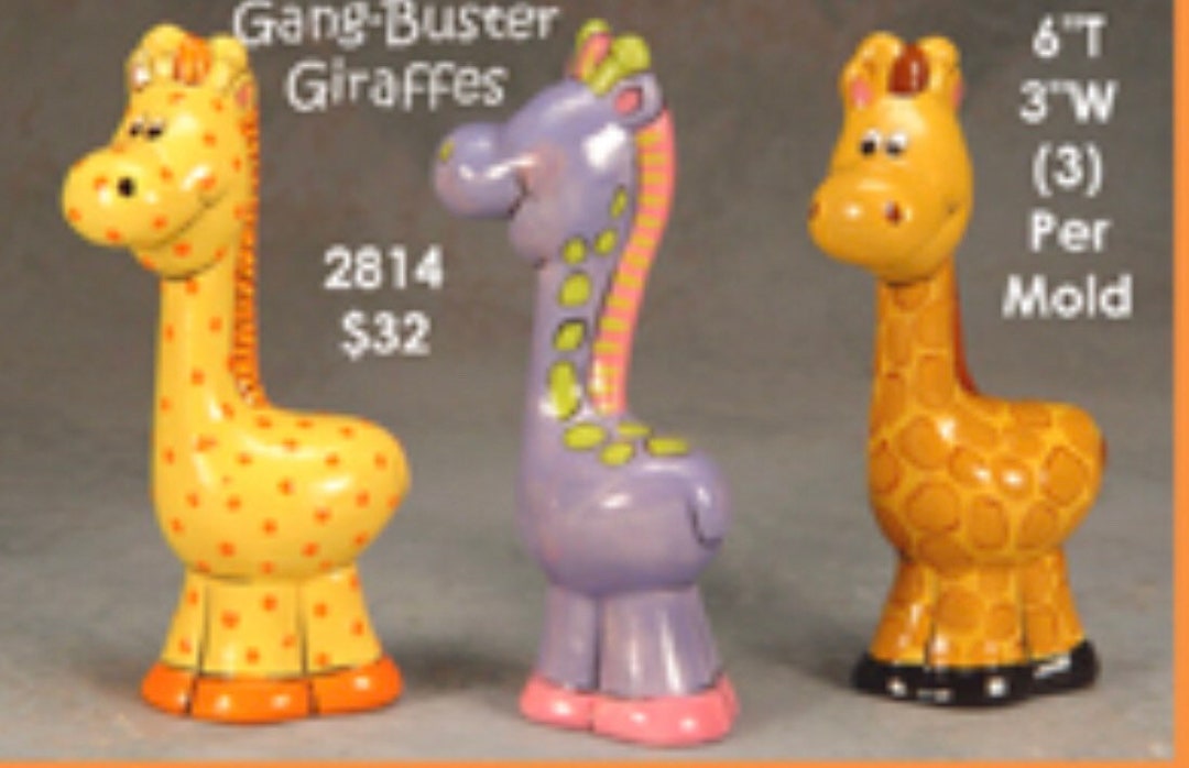 Giraffe, One or Three, Ceramic Pottery Bisque, Ready to Paint, Craft ...