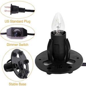 Universal Base, Tall or Short Bulb Option, for Ceramic Christmas Tree ...