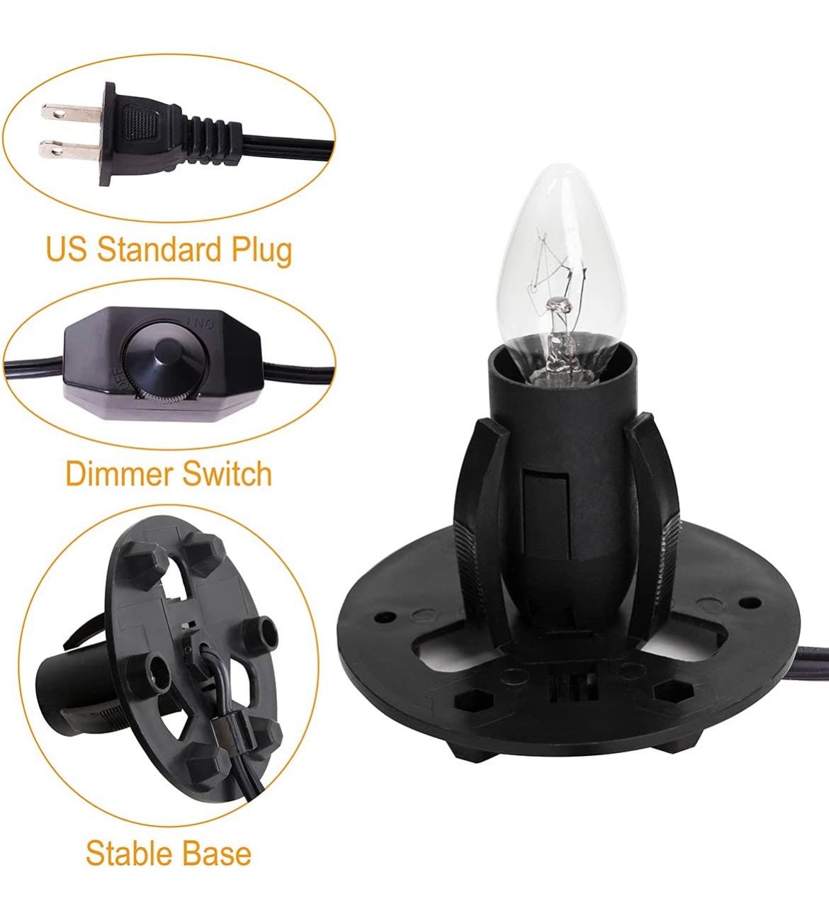 Universal Base, Tall or Short Bulb Option, for Ceramic Christmas Tree ...
