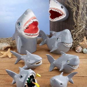 Shark Lover Pottery 8 Options Collection Custom Painted or Diy , Craft ...