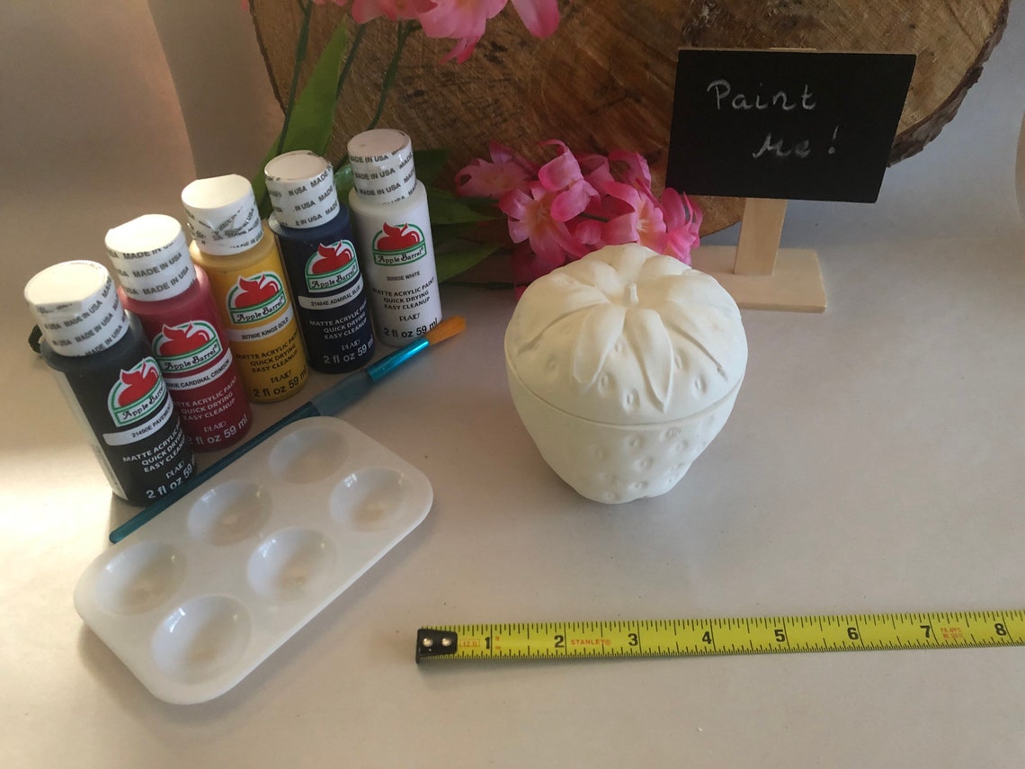 3.5 Strawberry Box Custom Painted or Diy Craft Kit Perfect | Etsy