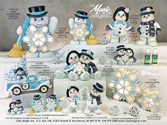 Clay Magic Pottery Ceramic Pottery Bisque Ready to Paint - Etsy