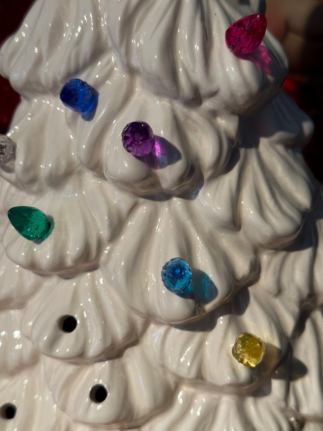 Large Twist Lights, Ceramic Christmas Tree Lights, Pottery Christmas ...