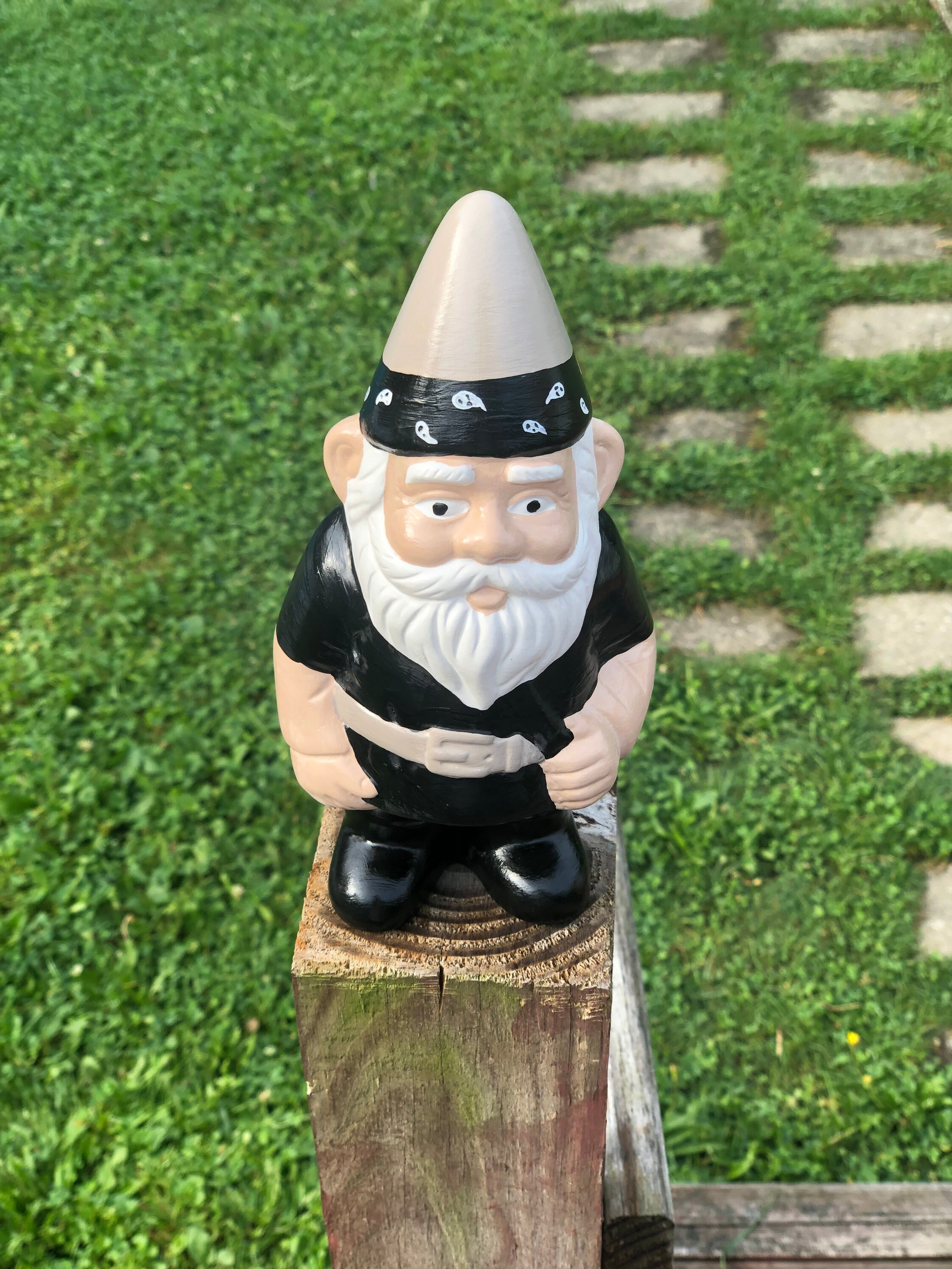 8 On the block Garden Gnome custom painted or diy Custom | Etsy