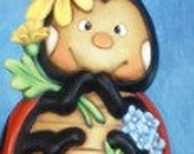 Adorable Lady Bug Pocket Hug Card, Ceramic Ornament, Ceramic Figurine ...