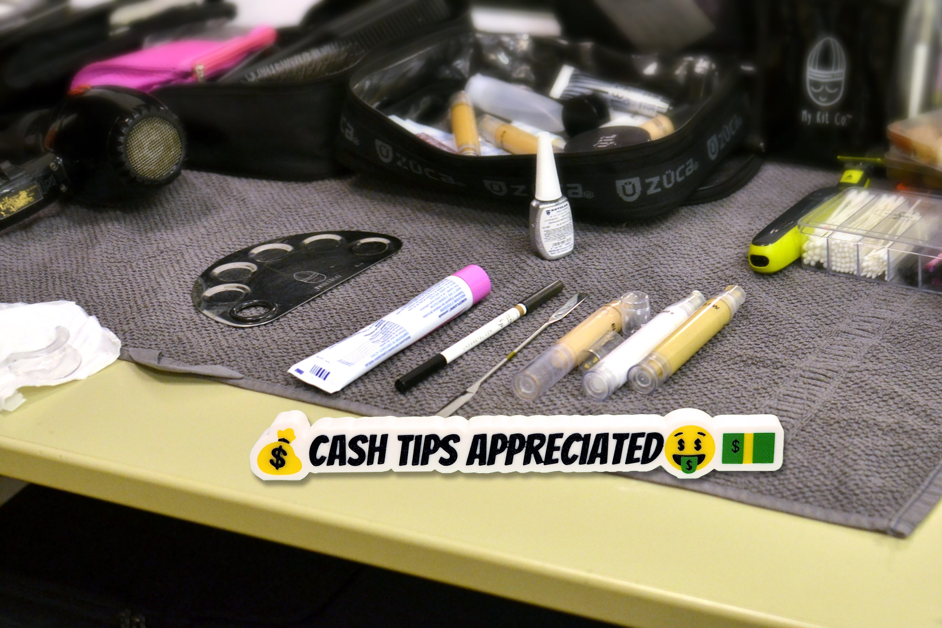 3D Cash Tips Appreciated Sign, Cash Tips Appreciated Sign for Barber ...