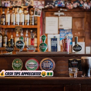 3D Cash Tips Appreciated Sign, Cash Tips Appreciated Sign for Barber ...