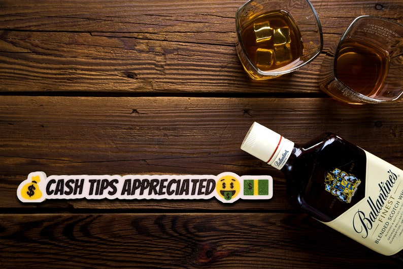 3D Cash Tips Appreciated Sign, Cash Tips Appreciated Sign for Barber ...