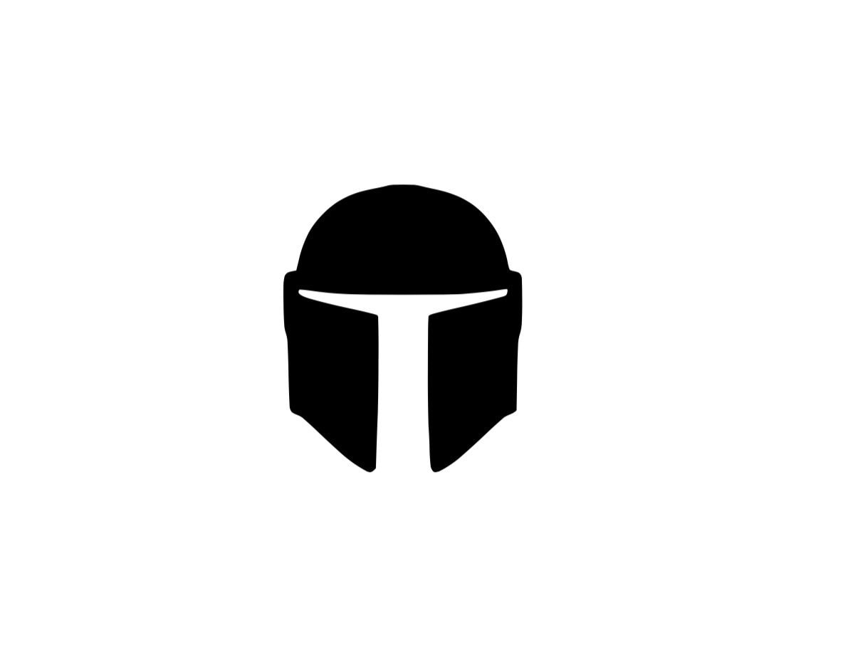 Mandalorian Helmet Vinyl Decal - Etsy
