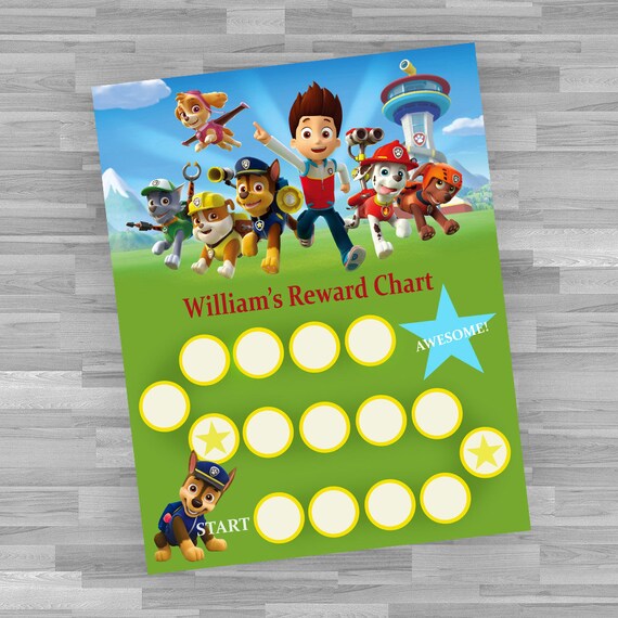 PAW Patrol Free Printable Reward Chart