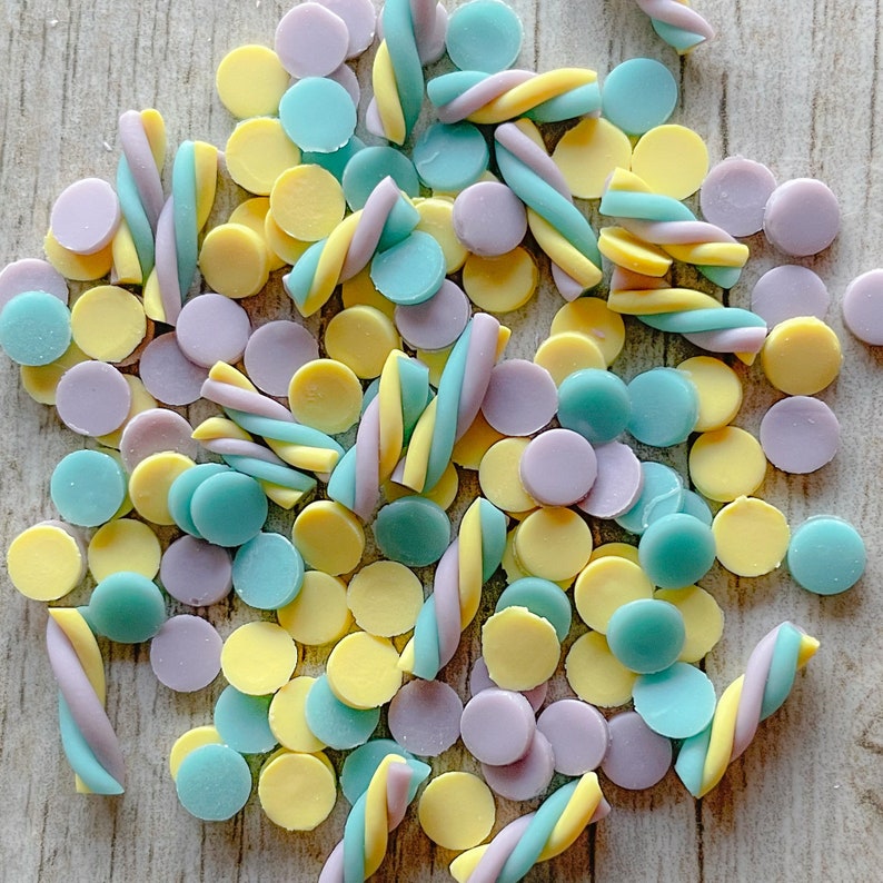 NEW COLOR Cotton Candy Mix, Polymer Clay Fake Sprinkles, Faux Sprinkles ...