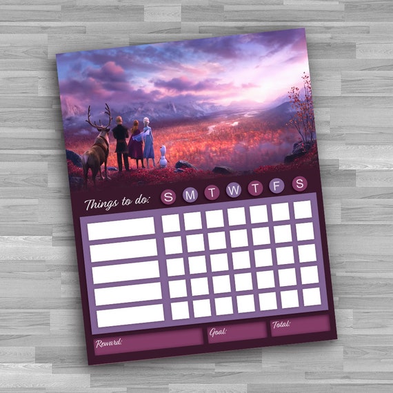 Printable Disney Reward Chart Printable Disney Chore Chart | Etsy