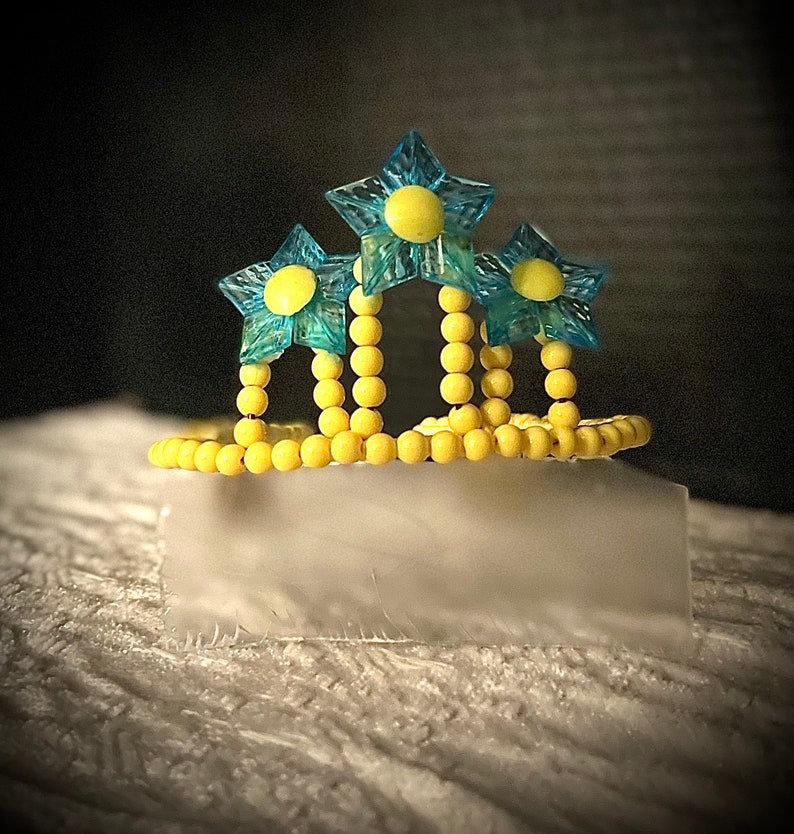 Fancy Nancy Tiara Crown Handcrafted of Beads and Gems With Side Combs ...