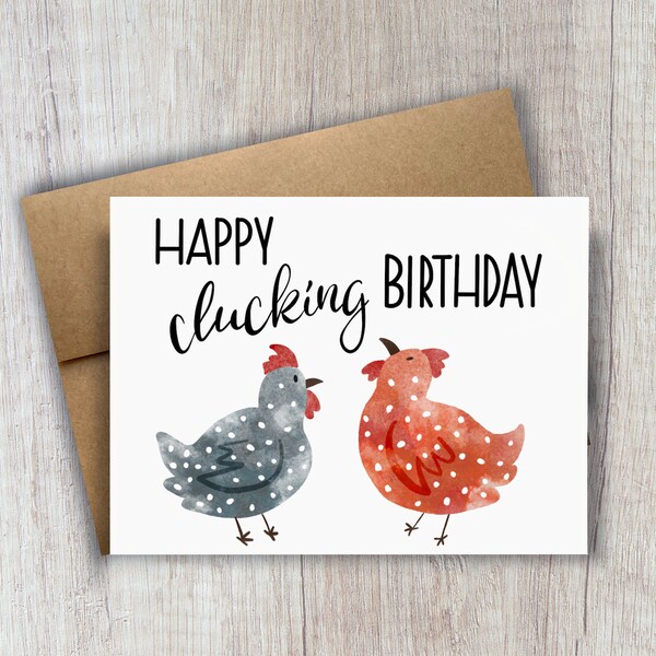 Chicken Birthday Cards - Etsy