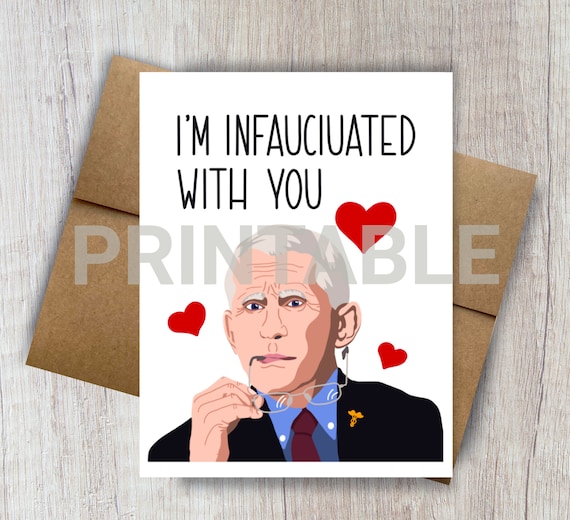 PRINTABLE Funny Dr Fauci Meme Card Valentine Png Goofy | Etsy