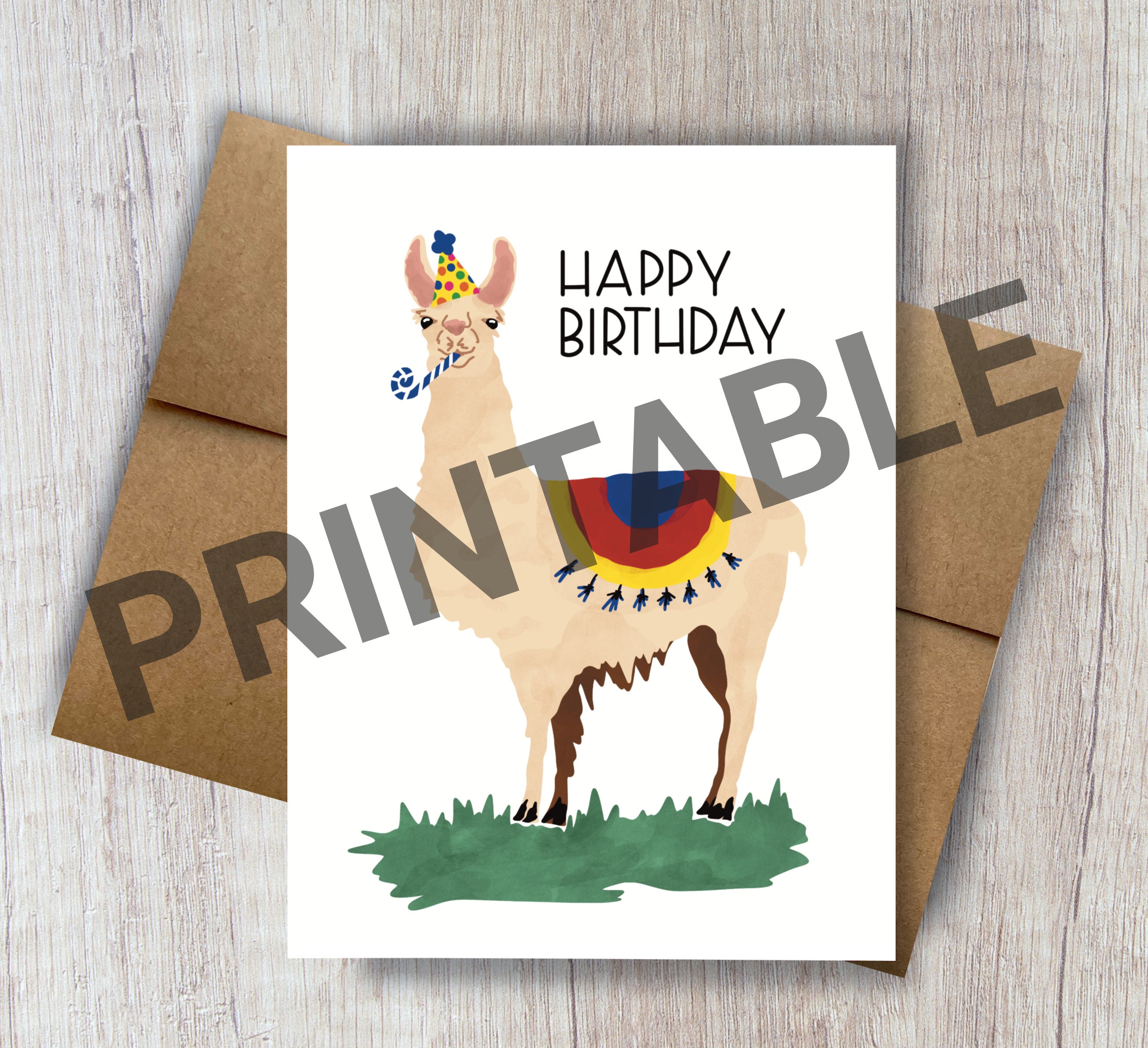 Happy Birthday Cute Llama