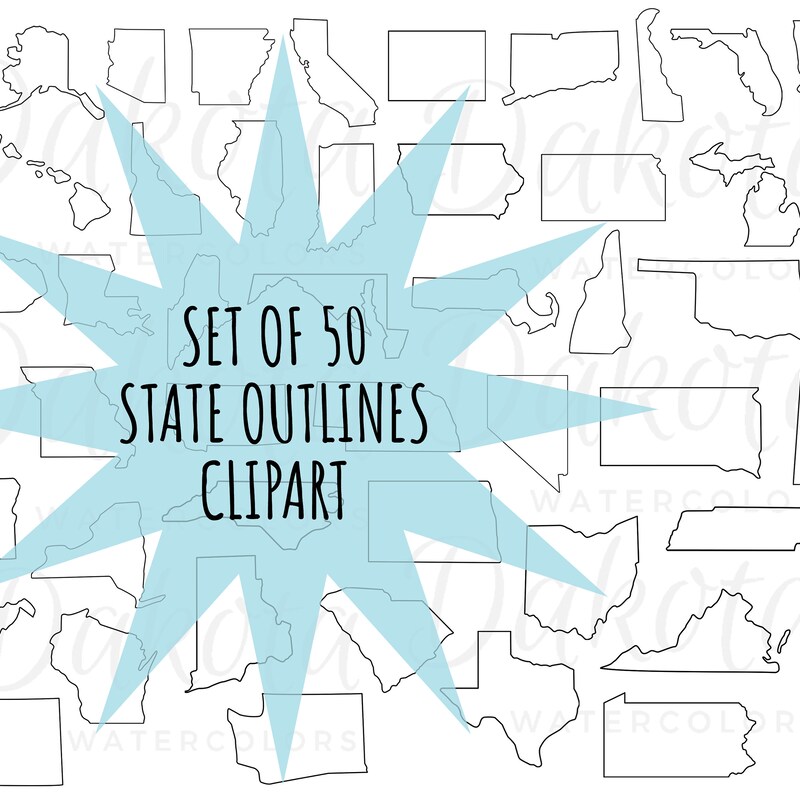State Shapes Stickers - Etsy