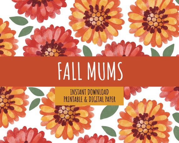 Fall Mums Clip Art