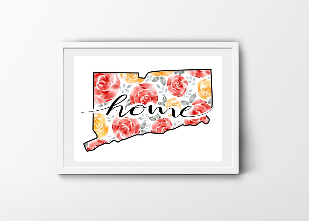 Connecticut Watercolor Print CN Home Decor CN Art Print East Coast Home ...